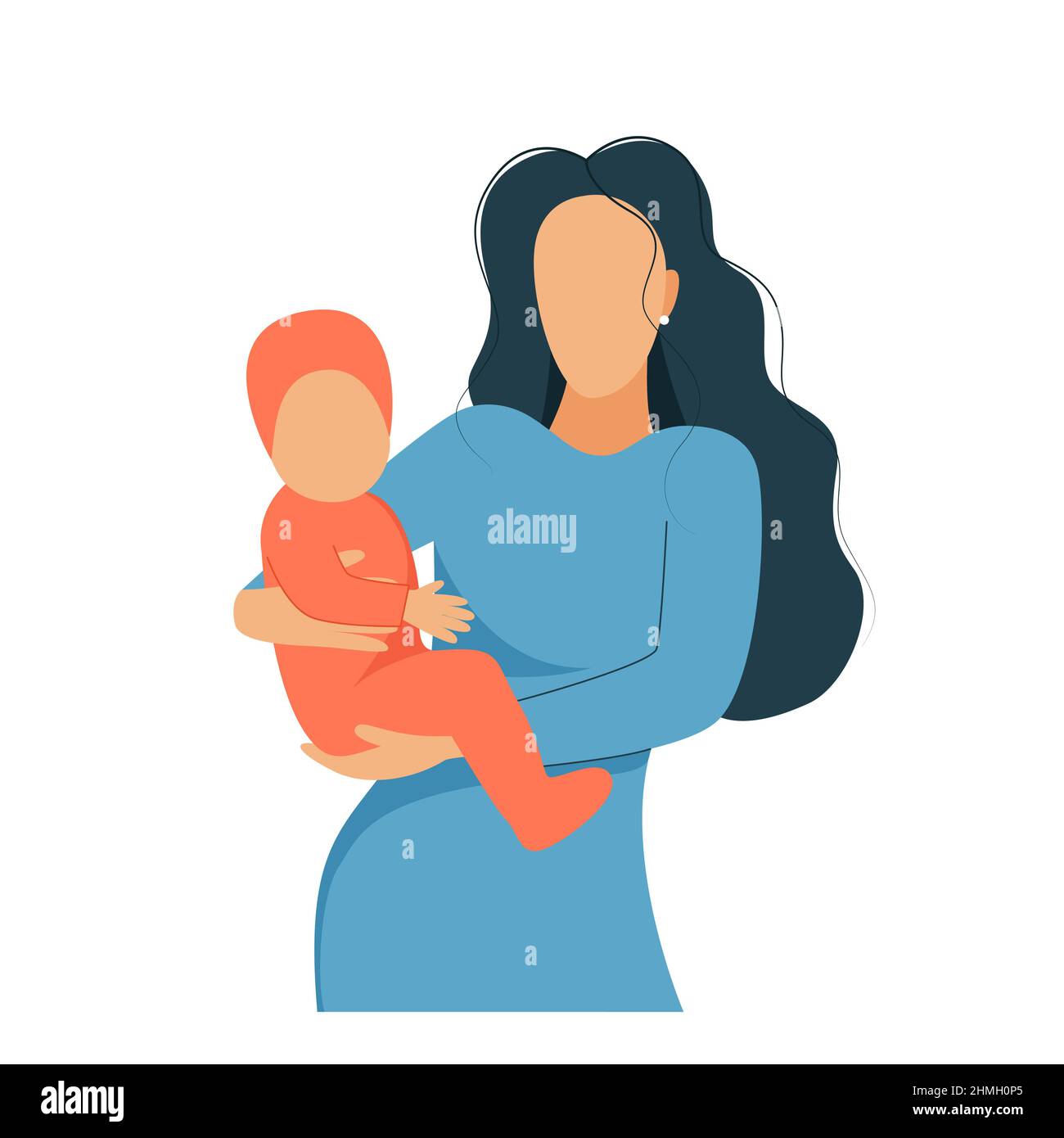 Happy mother daughter hold Cut Out Stock Images & Pictures - Alamy