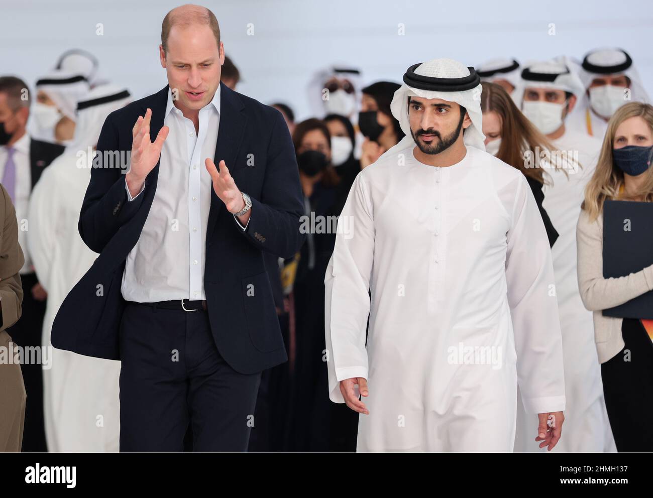 The Duke of Cambridge with His Highness Sheikh Hamdan bin Mohammed bin ...