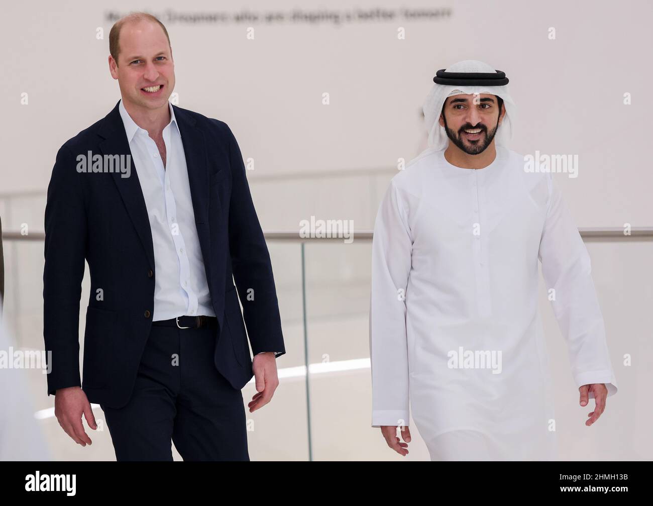 The Duke of Cambridge with His Highness Sheikh Hamdan bin Mohammed bin ...
