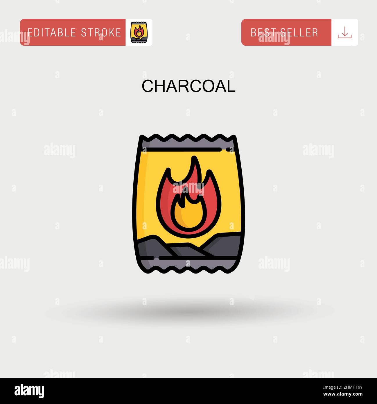 Charcoal Simple vector icon Stock Vector Image & Art - Alamy