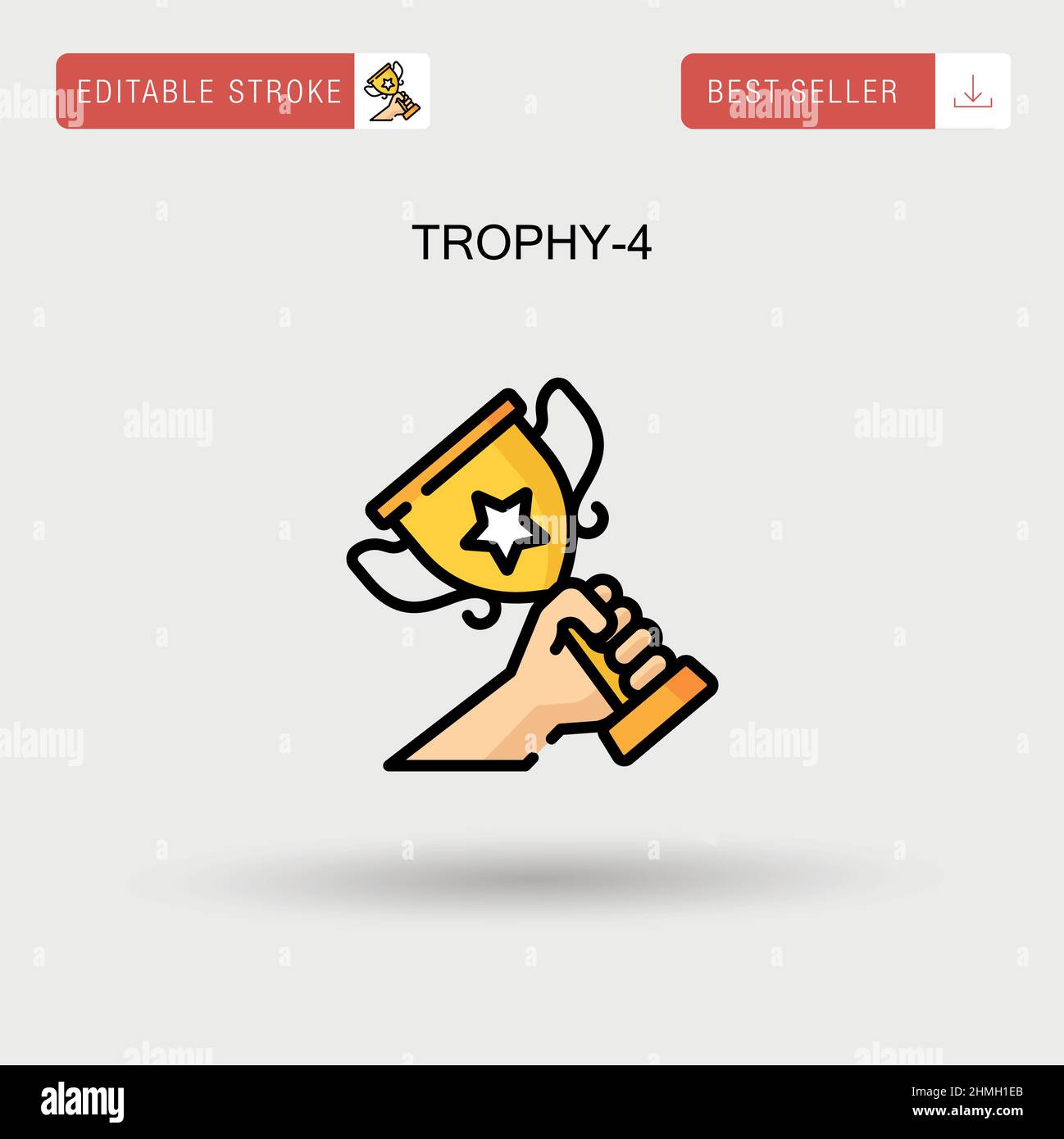 Trophy-4 Simple vector icon Stock Vector Image & Art - Alamy