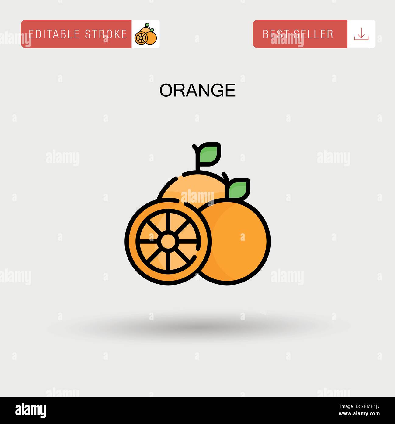 Orange fruit macro view Stock Vector Images - Alamy