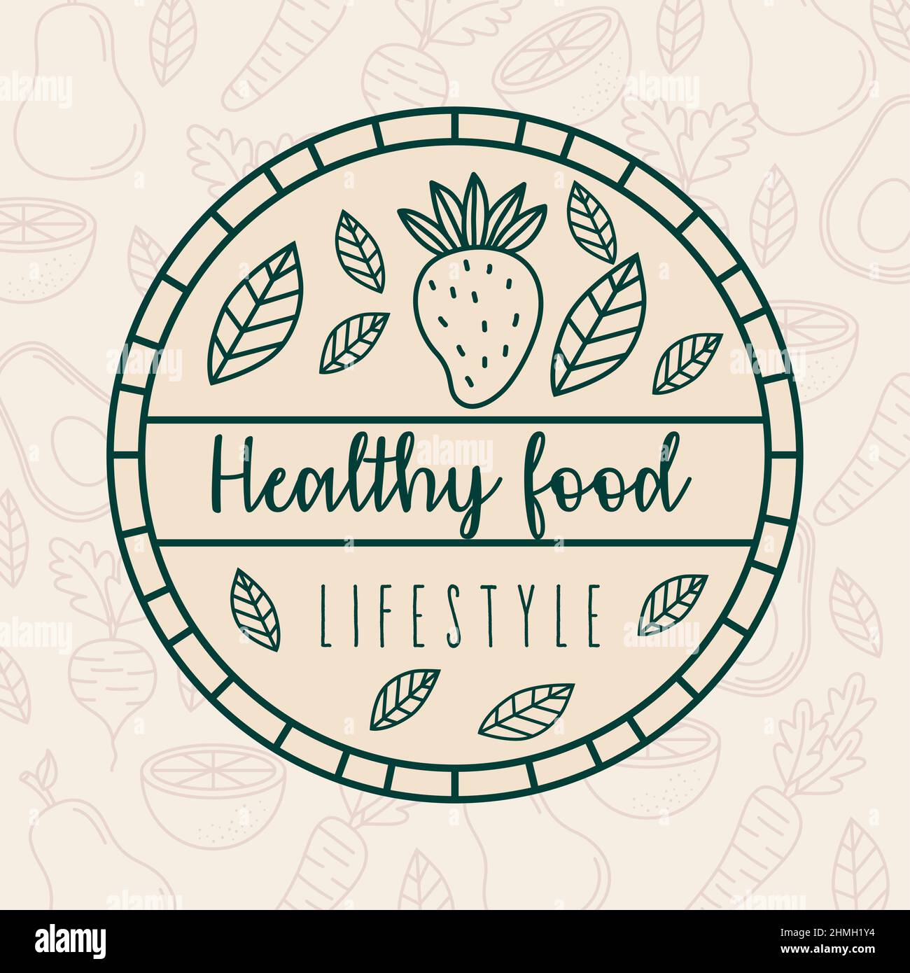 label of healthy food Stock Vector Image & Art - Alamy