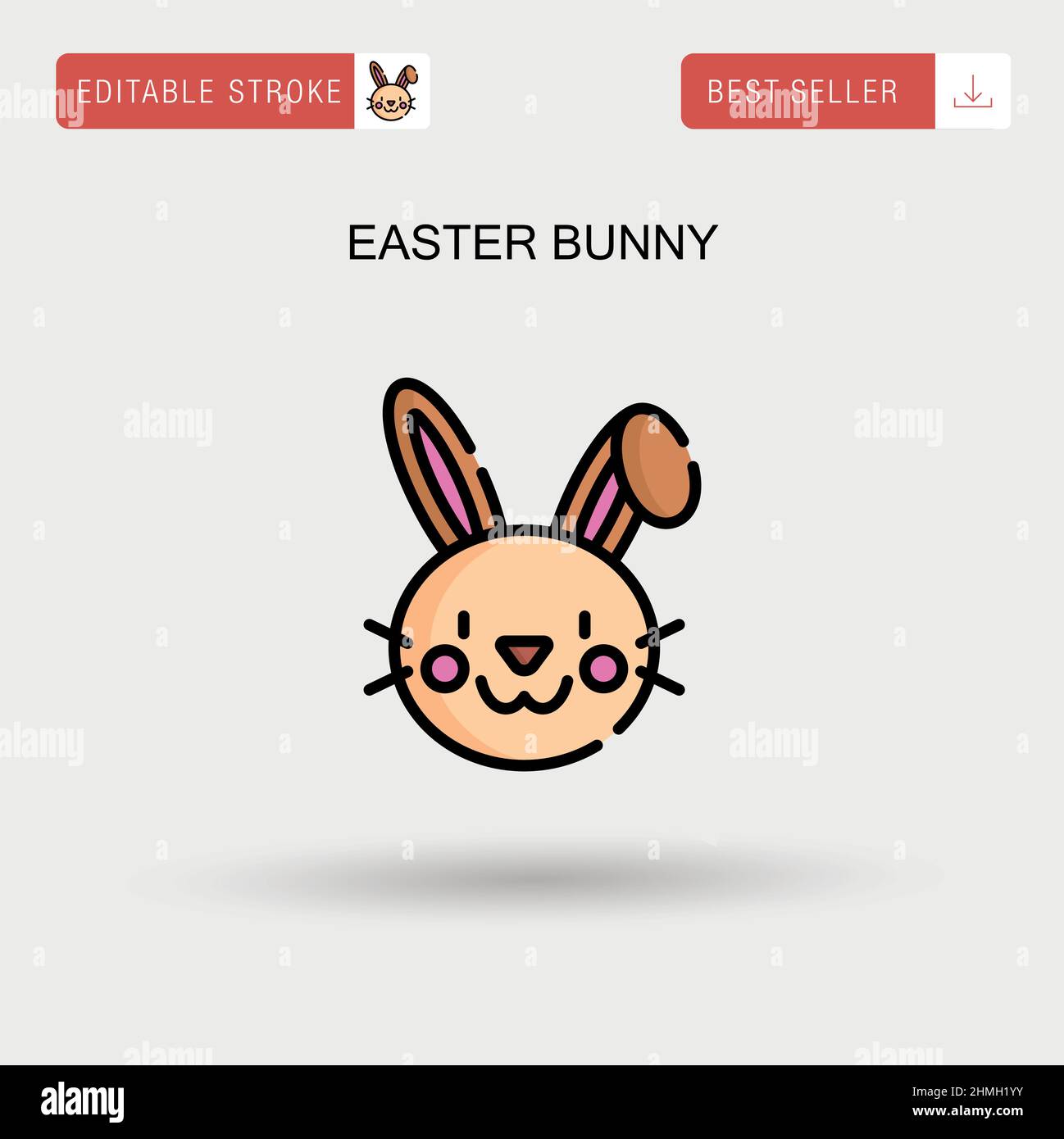 Easter bunny icon color Stock Vector Images - Alamy