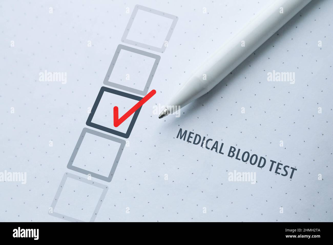 Medical blood test for covid-19, positive test result. Test mark Stock ...