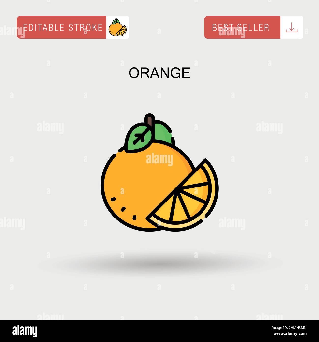 Orange Simple vector icon Stock Vector Image & Art - Alamy