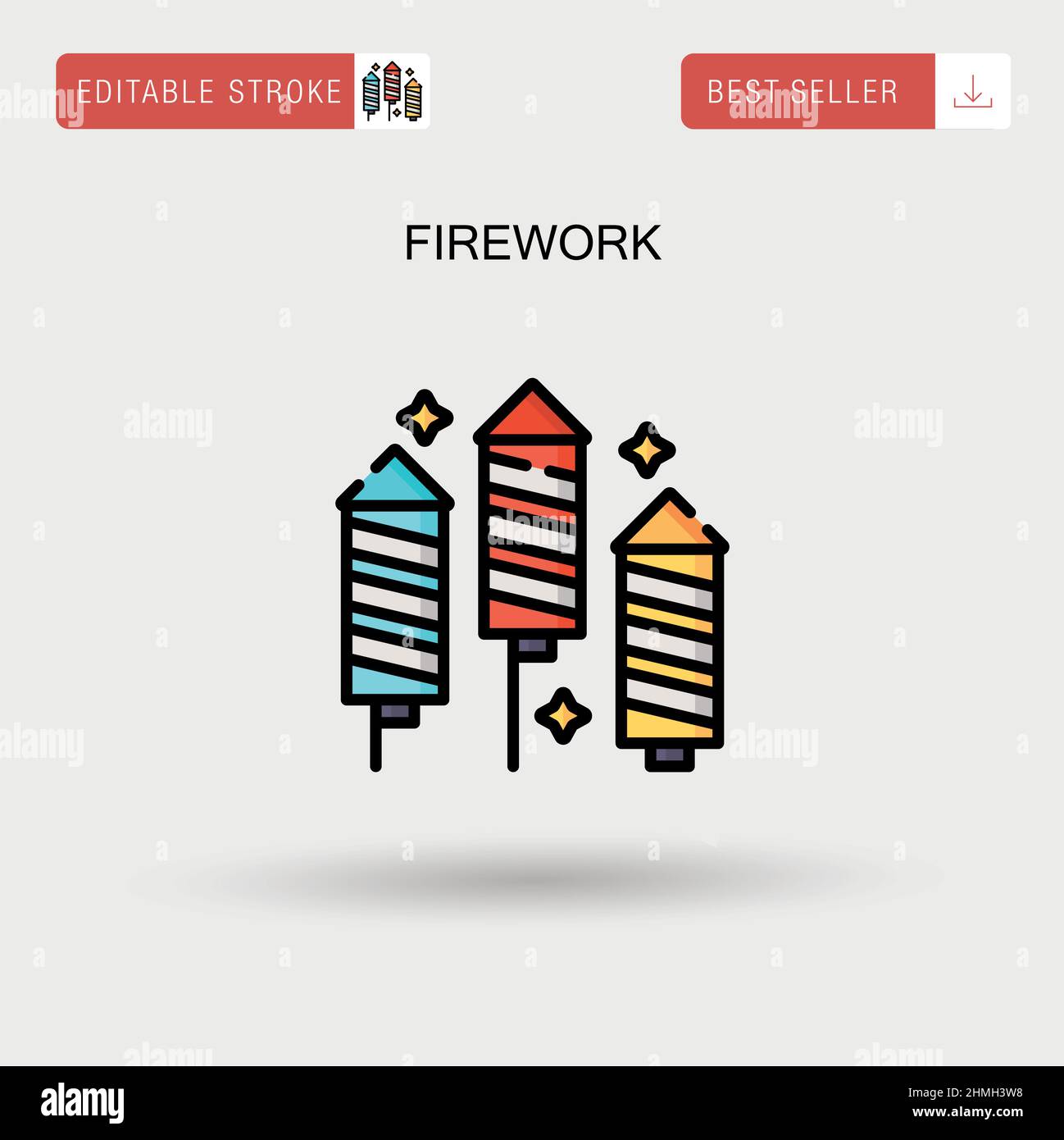 Firework background orange Stock Vector Images - Alamy