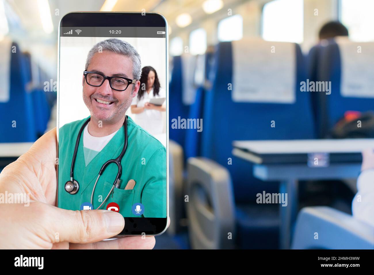 Doctor facetime call hi-res stock photography and images - Alamy