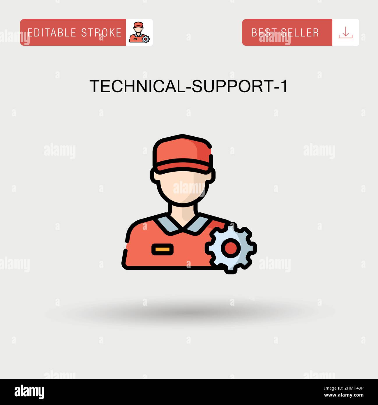 Technical-support-1 Simple vector icon Stock Vector Image & Art - Alamy