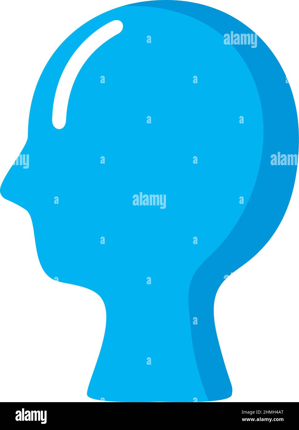 head human blue profile icon Stock Vector Image & Art - Alamy