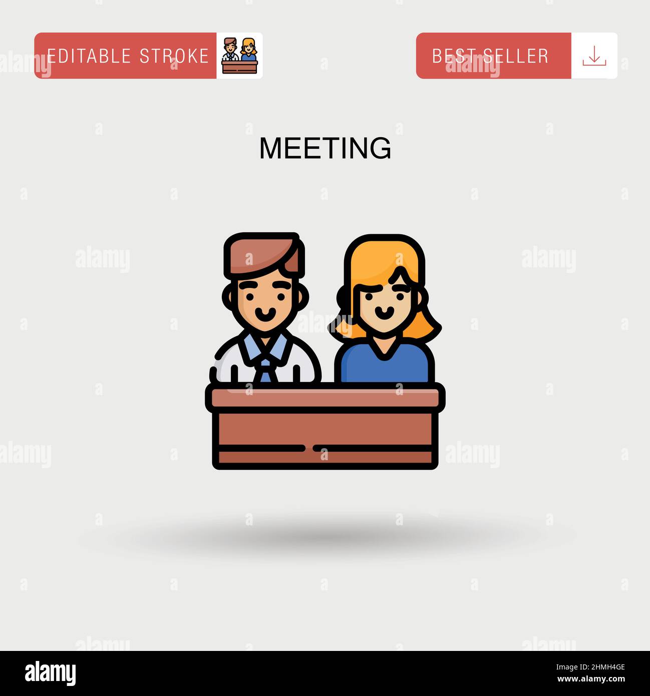 Meeting Simple vector icon Stock Vector Image & Art - Alamy
