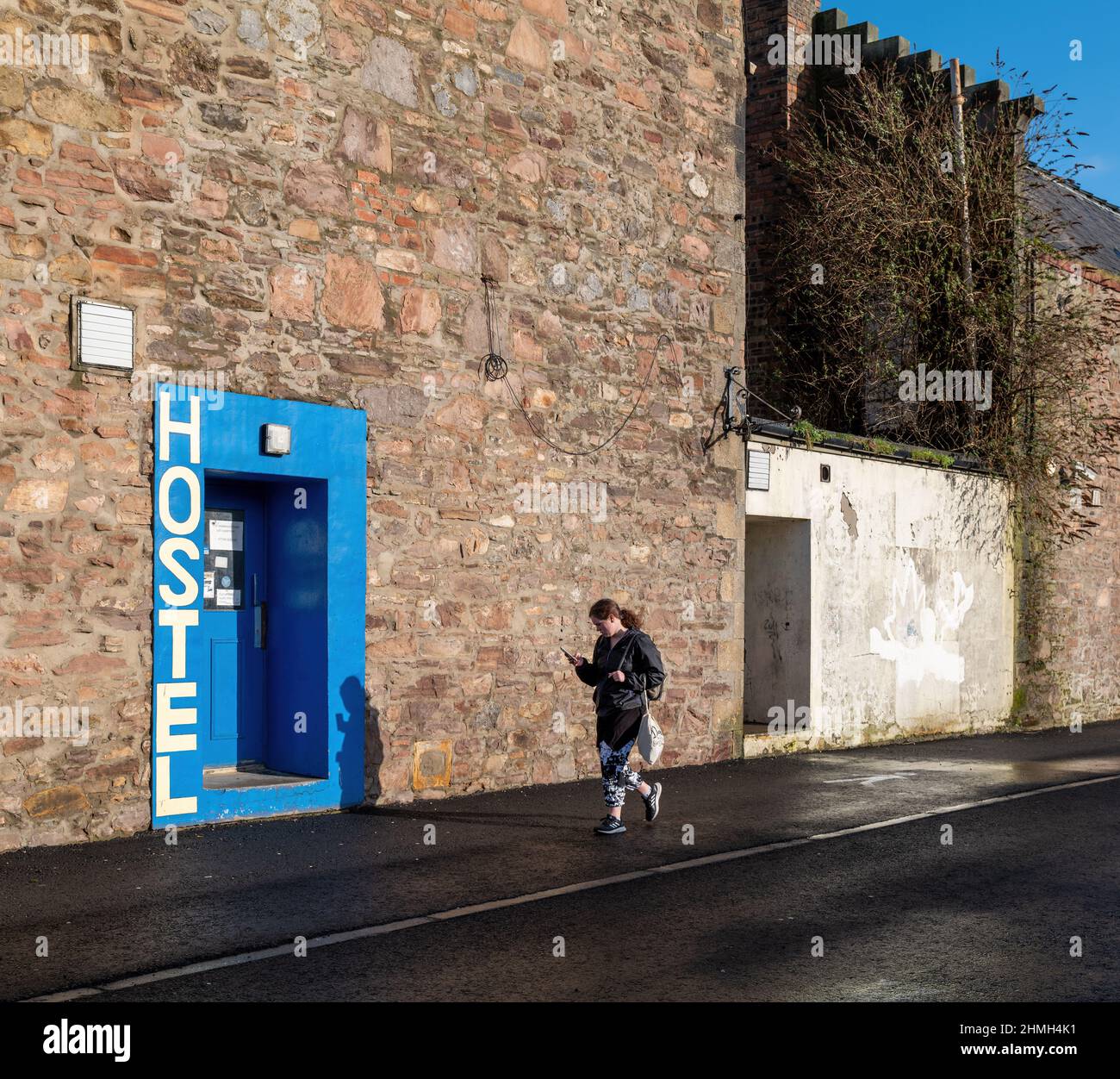INVERNESS,HIGHLANDS,SCOTLAND - 9 FEBRUARY 2022: This is the door to a ...