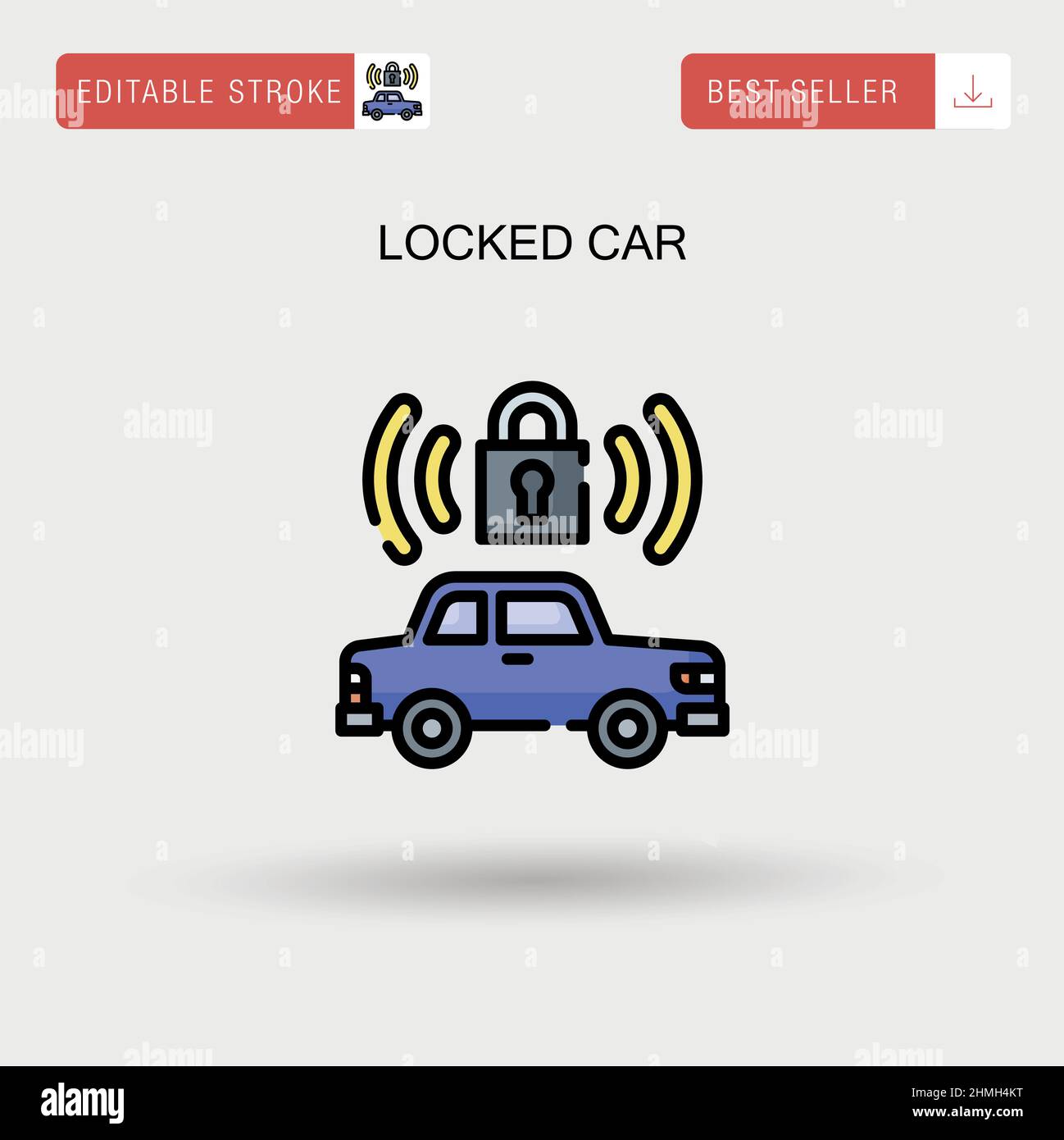 Car lock inside hand Stock Vector Images - Alamy