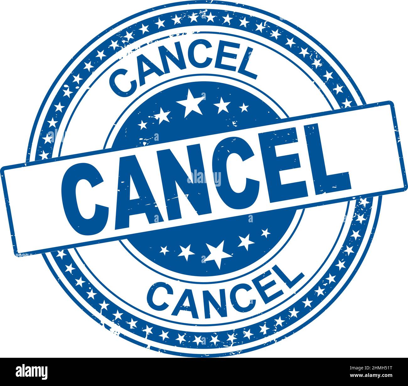 Grunge black cancelled ROUND rubber seal stamp on white background Stock Vector Image & Art - Alamy
