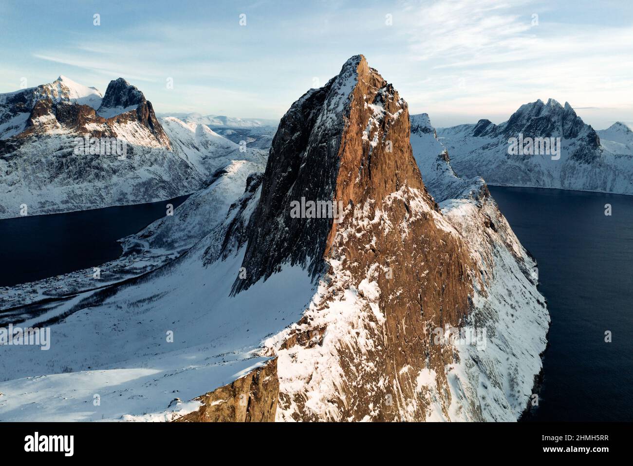 Aerial view segla mountain hi-res stock photography and images - Alamy