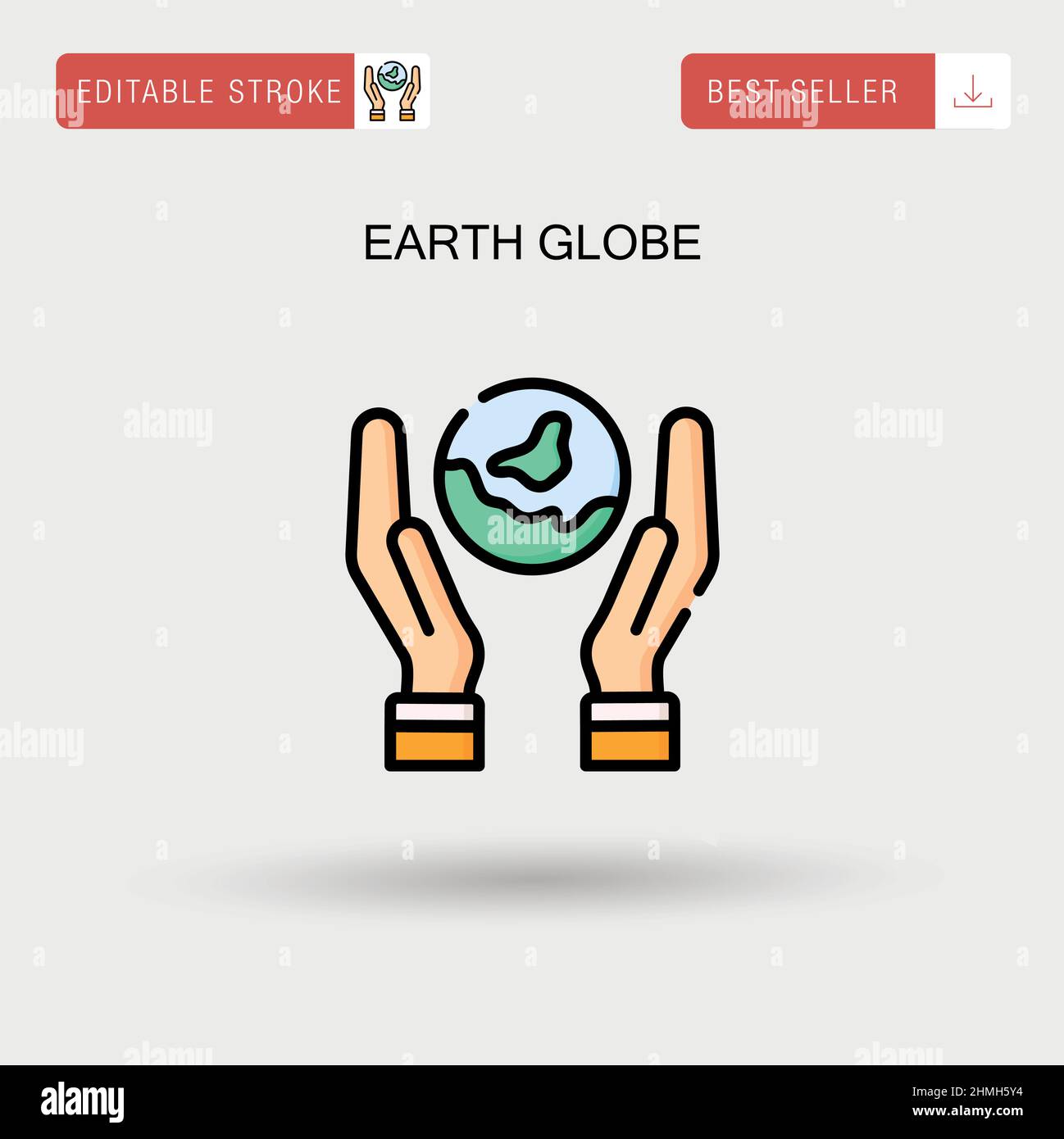 Simple earth globe icon Stock Vector Images - Alamy