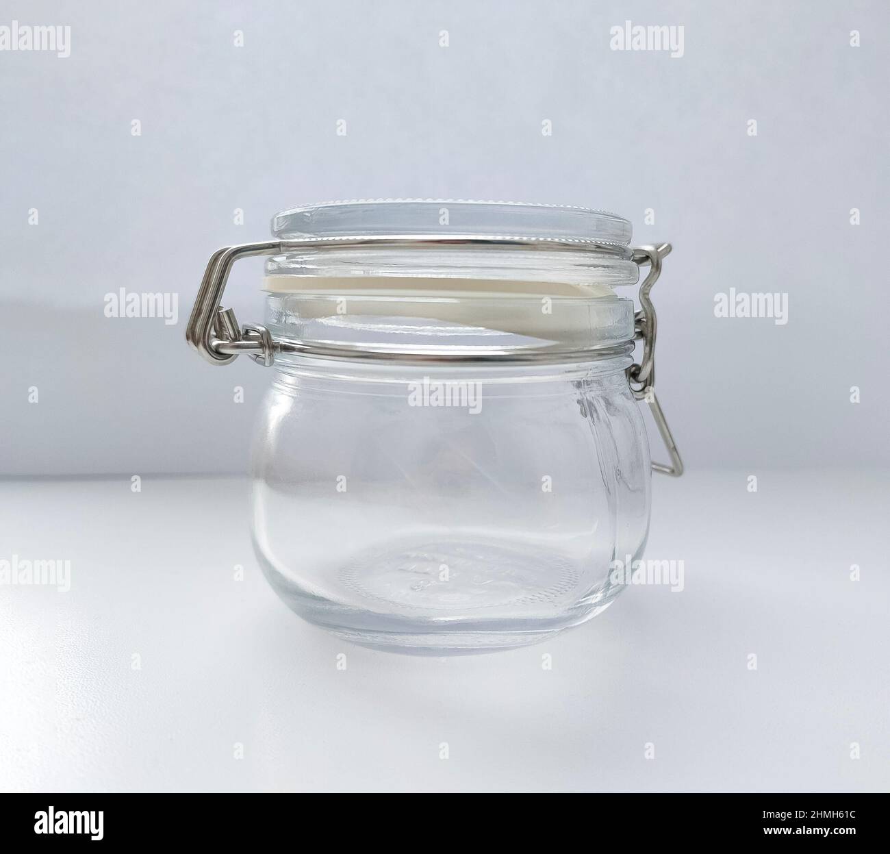Empty jar with lid white background hi-res stock photography and images ...