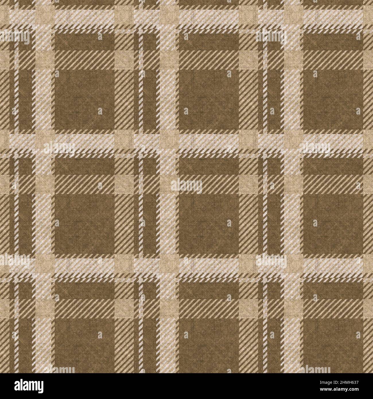 Sepia brown neutral woven plaid texture background. Seamless old worn ...