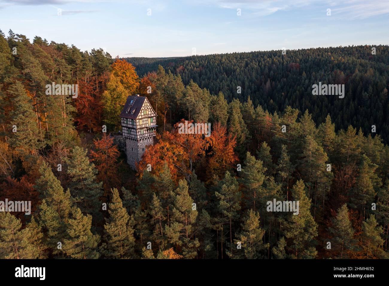 Drone photo from the Herzogstuhl in Thuringia Stock Photo - Alamy