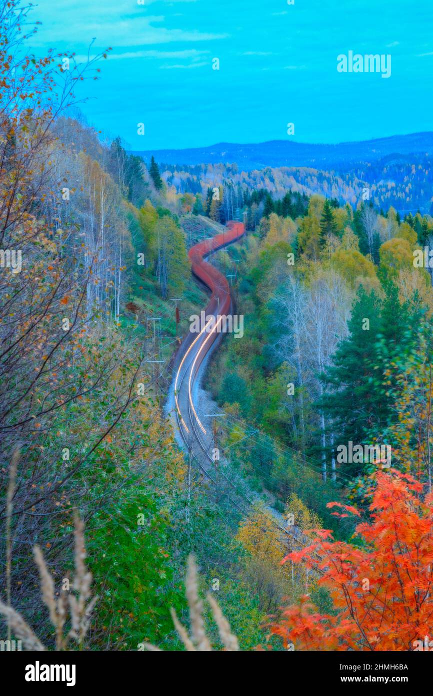 Train in mountains hi-res stock photography and images - Alamy