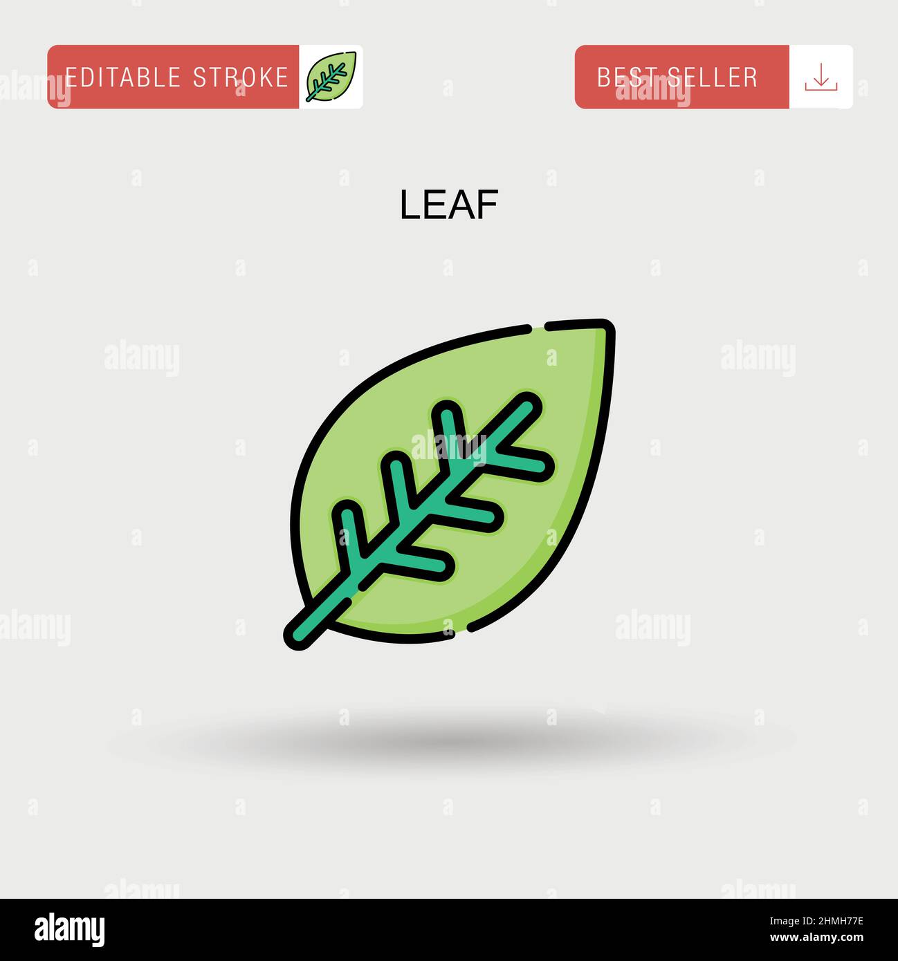 Leaf Simple vector icon Stock Vector Image & Art - Alamy