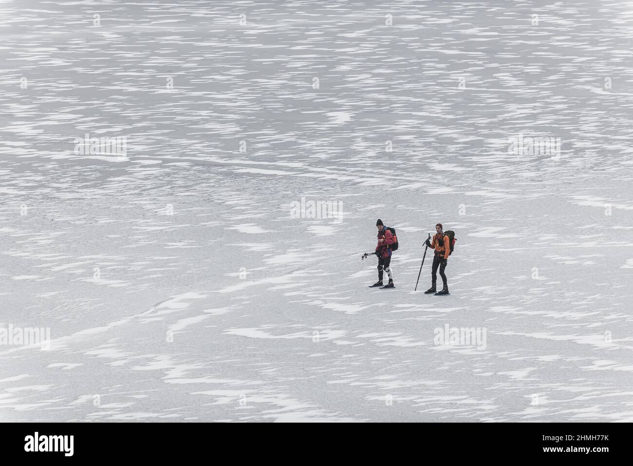 Long Distance Nordic Tour Ice Skating in Sweden Stock Photo - Alamy