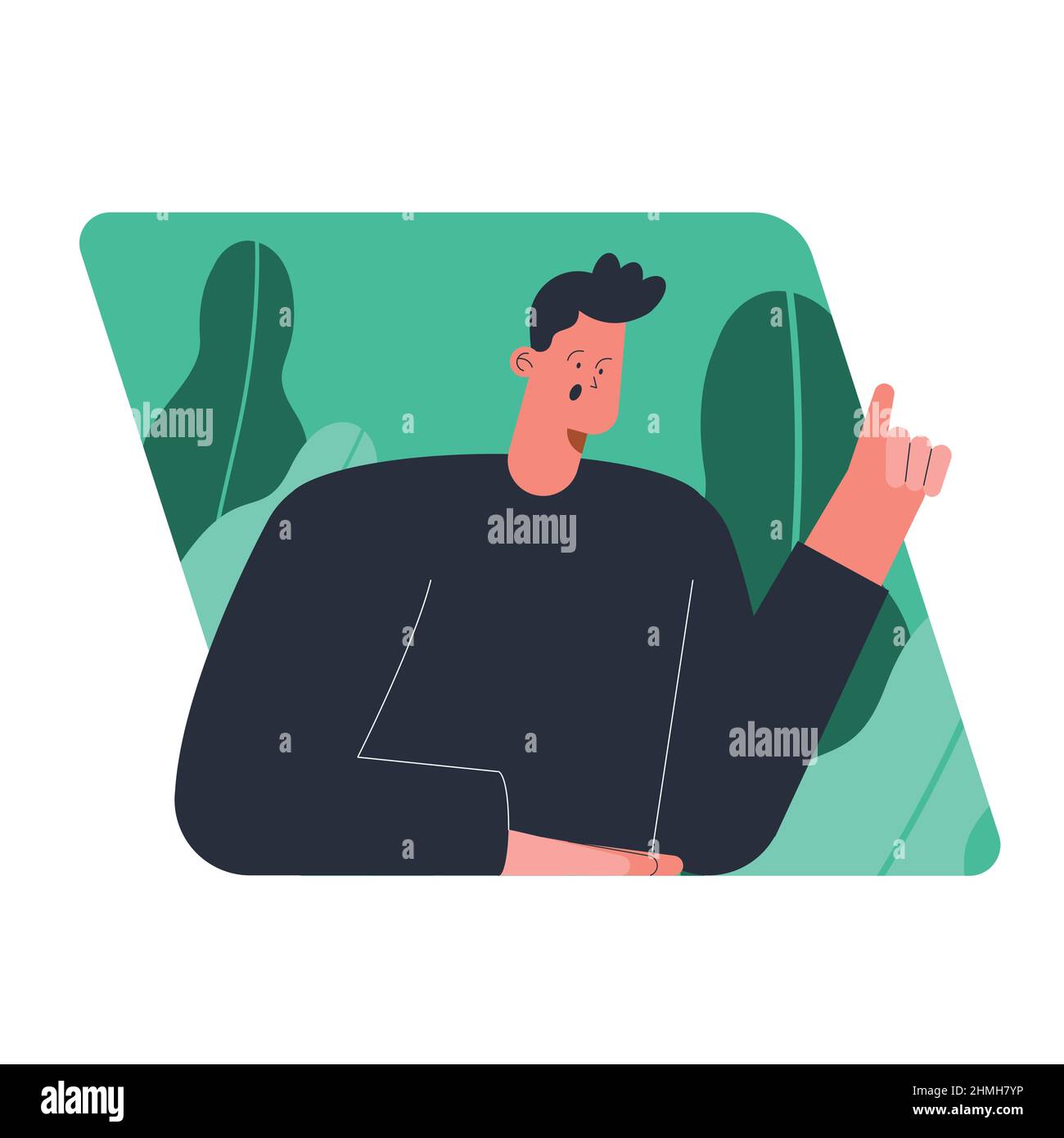 young man indexing position character Stock Vector Image & Art - Alamy