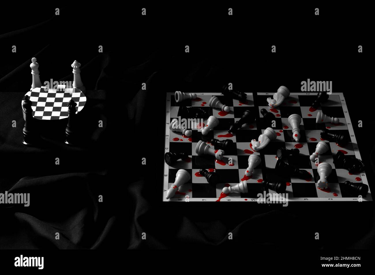 Chess game. Peace. Battle. Concepts Stock Photo - Alamy