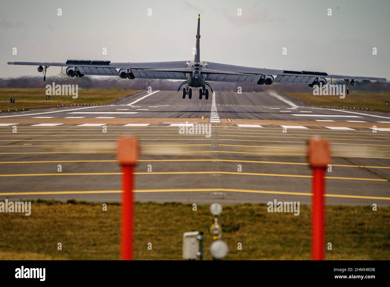 United States Air Force (USAF) B-52 bomber lands at RAF Fairford, as ...