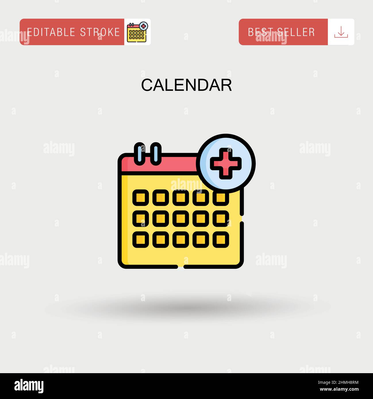 Calendar Simple vector icon Stock Vector Image & Art - Alamy