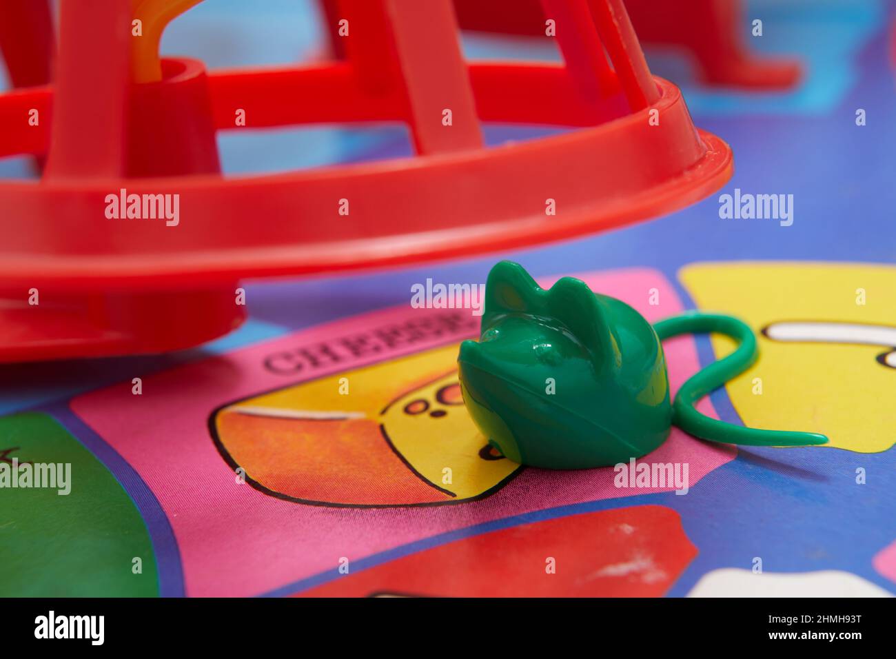 Close up photograph of playing pieces on a Mouse Trap board game Stock ...