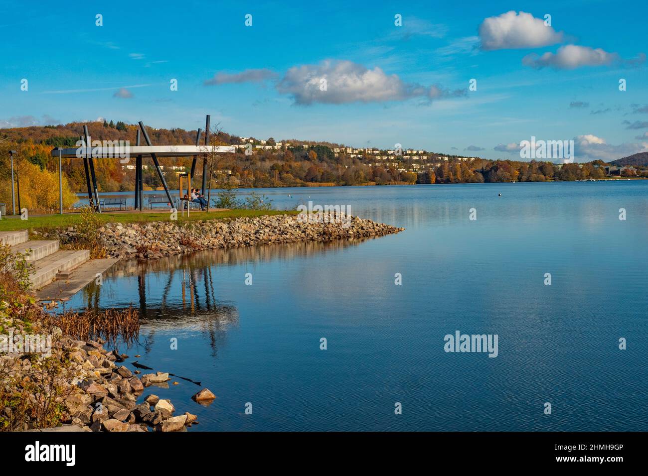 Bostalsee, district Bosen, Nohfelden, Saarland, Germany Stock Photo - Alamy