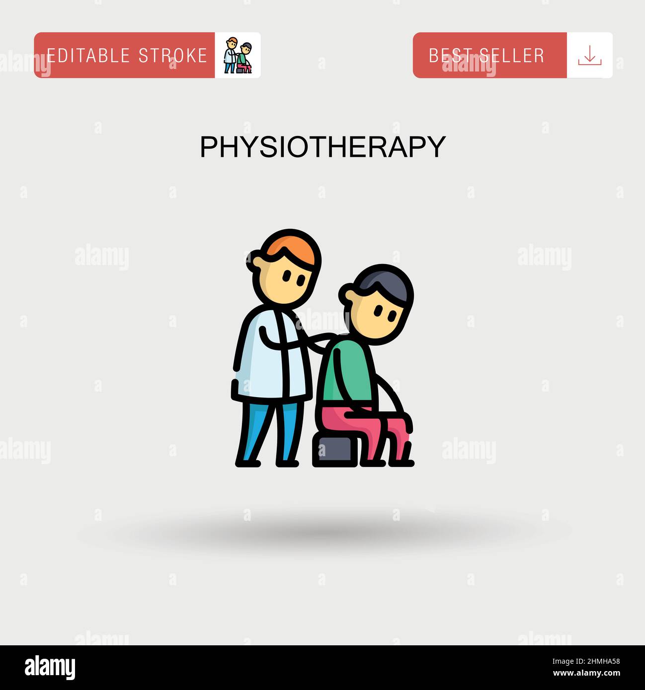 Physiotherapy Simple vector icon Stock Vector Image & Art - Alamy