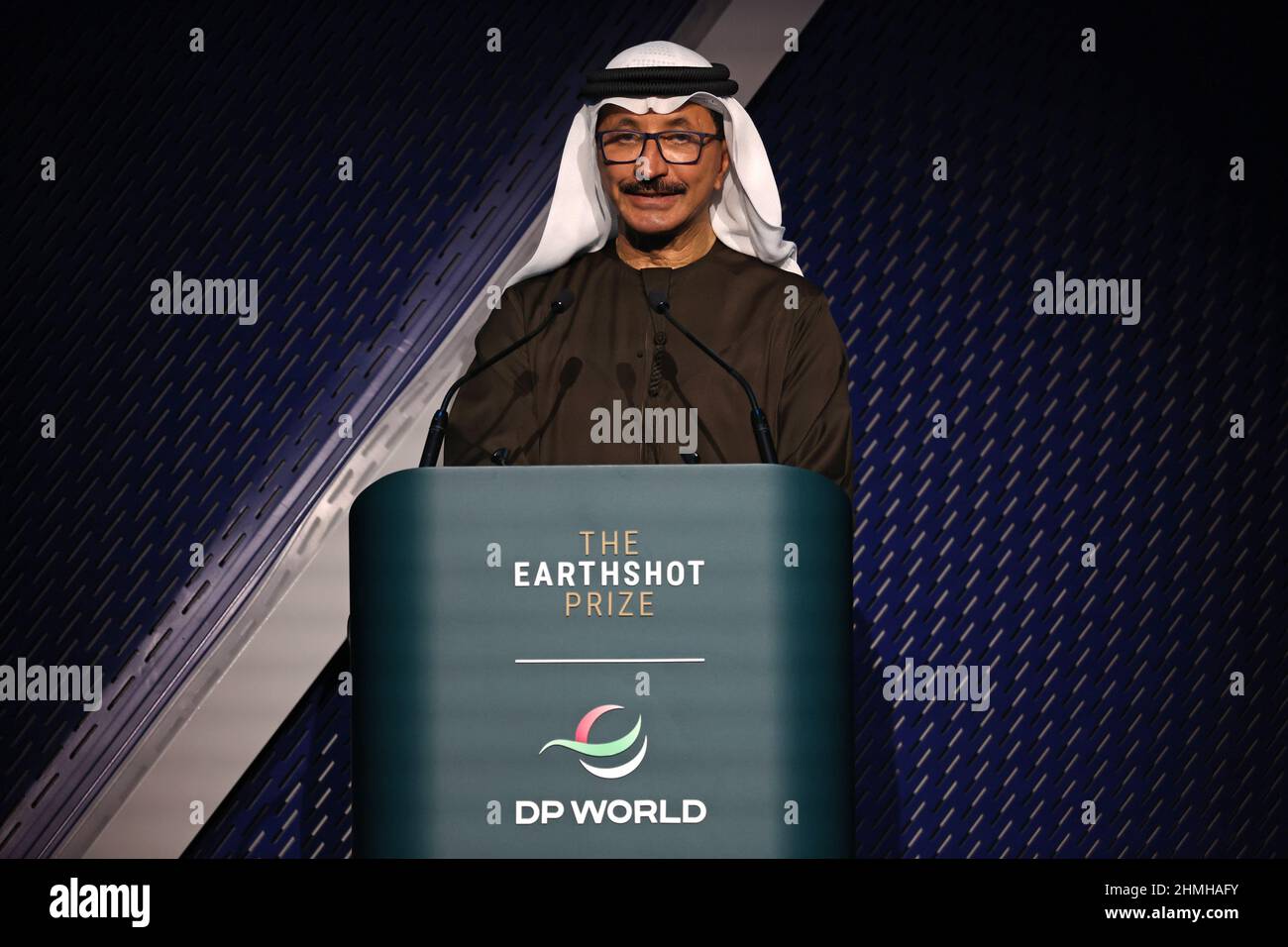 Sultan Ahmed bin Sulayem, Group Chairman and CEO of DP World speaking during the Earthshot Prize ...