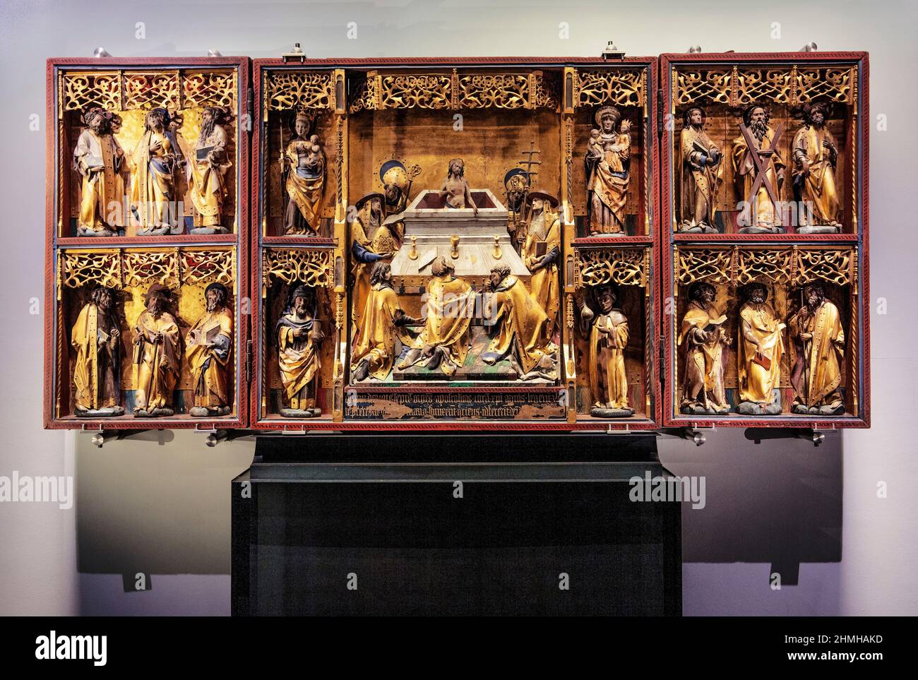 Medieval winged altar in the cathedral treasury hi-res stock photography and images - Alamy