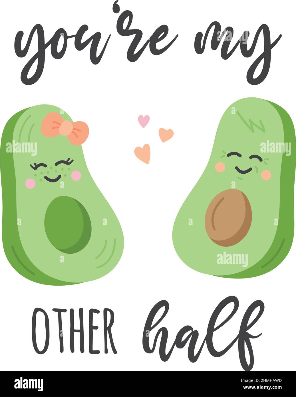 You are my other half avocado vector illustration Stock Vector Image ...