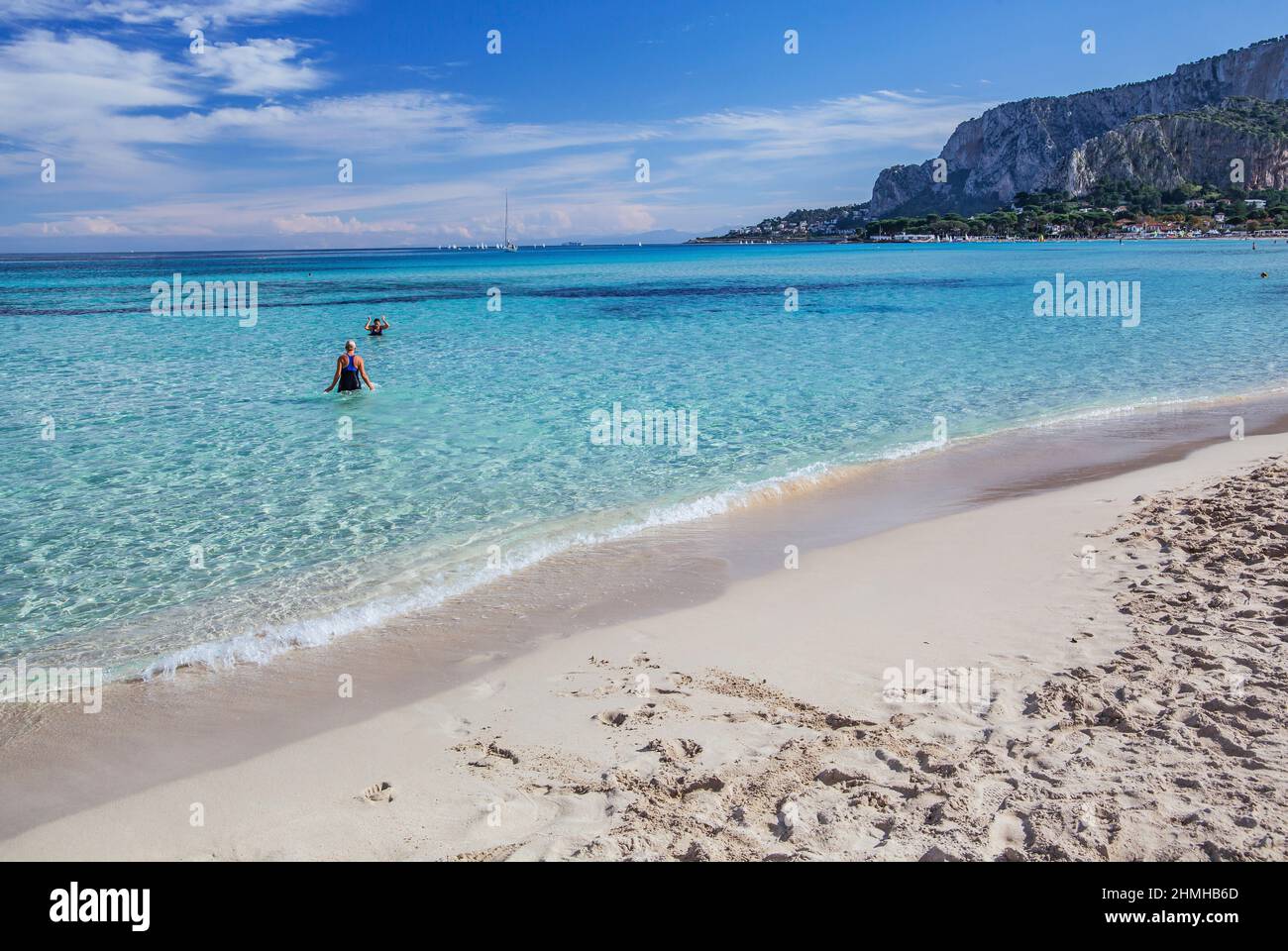 Mondello beach sicily hi-res stock photography and images - Alamy