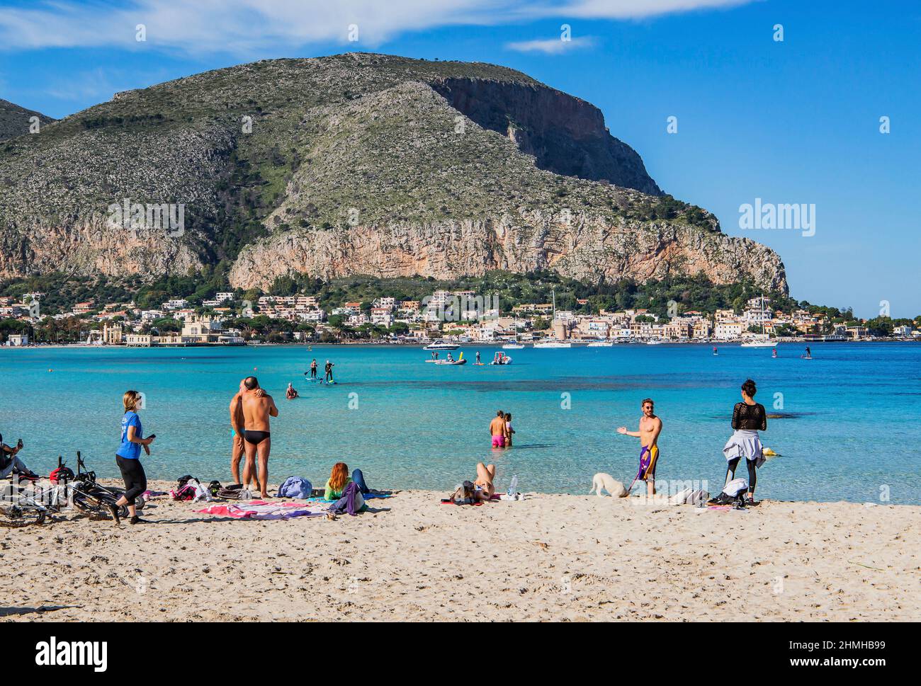 Mondello beach sicily hi-res stock photography and images - Alamy
