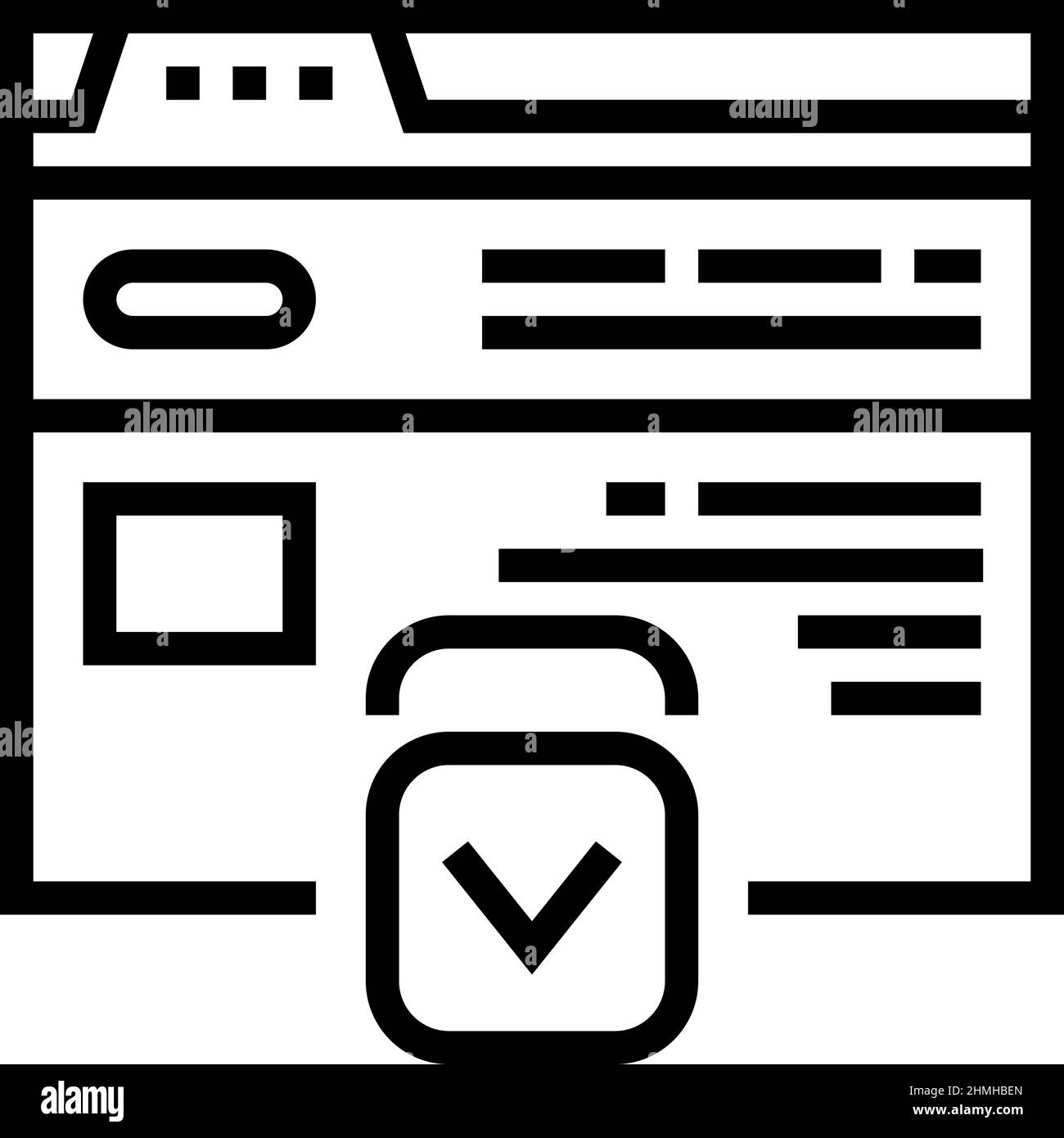 website scroll line icon vector illustration Stock Vector Image & Art ...