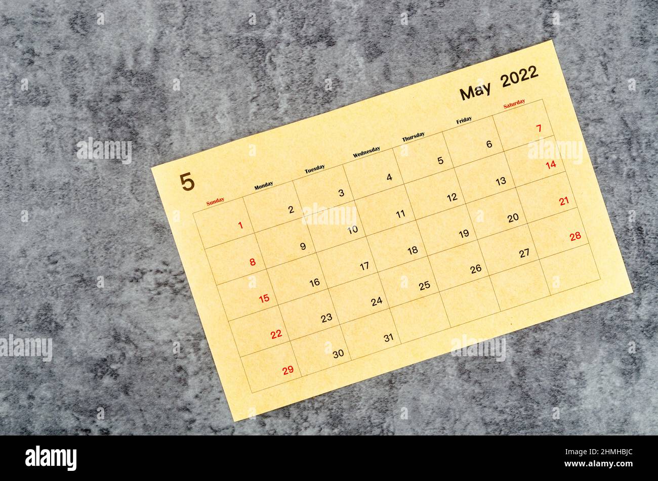 The May 2022 on vintage dark background Stock Photo - Alamy