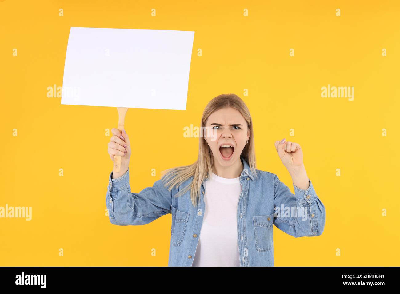 Blank paper protest hi-res stock photography and images - Alamy