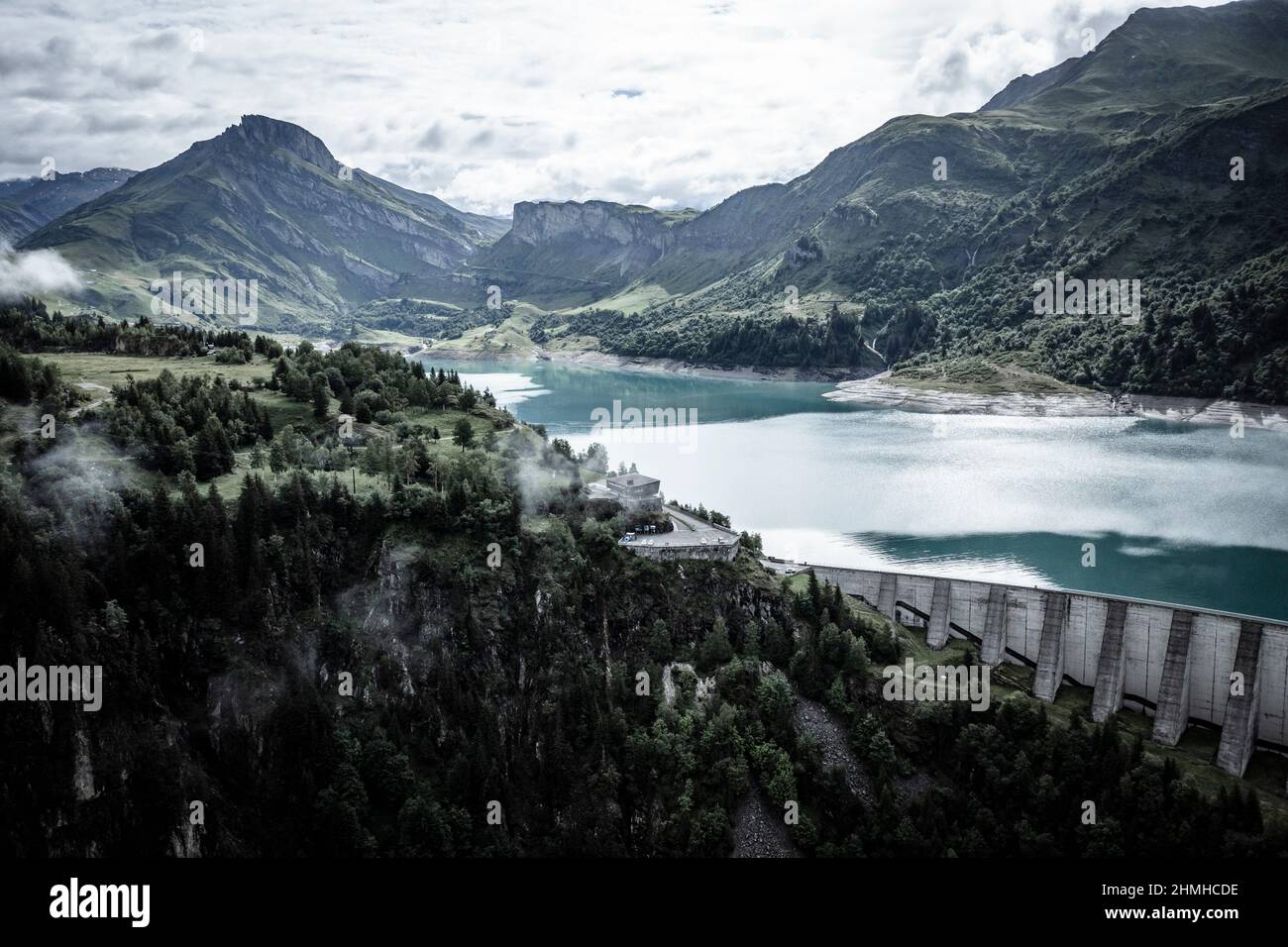Lac de Roselend dam Stock Photo - Alamy
