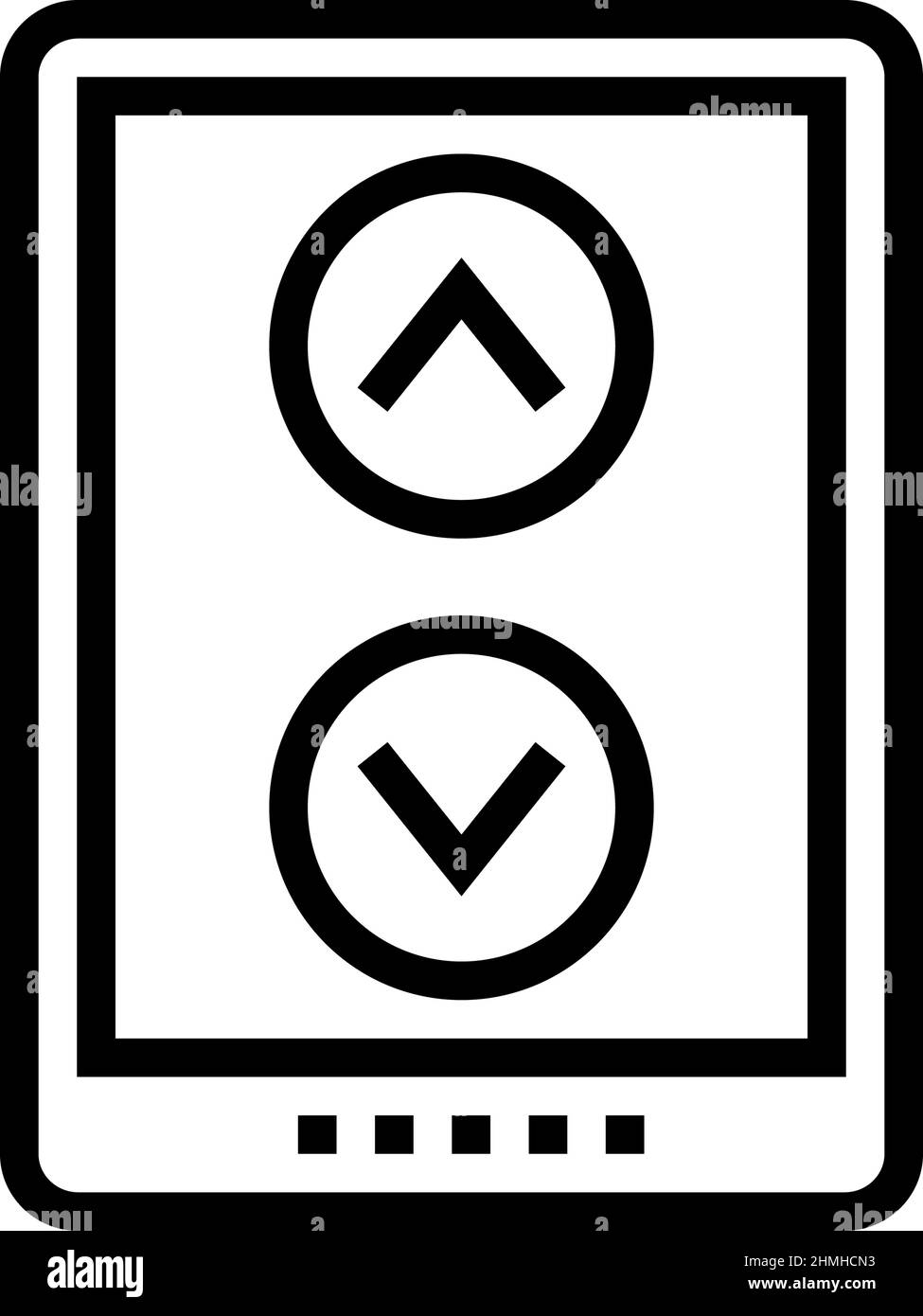 Touch screen computer scrolling Cut Out Stock Images & Pictures - Alamy