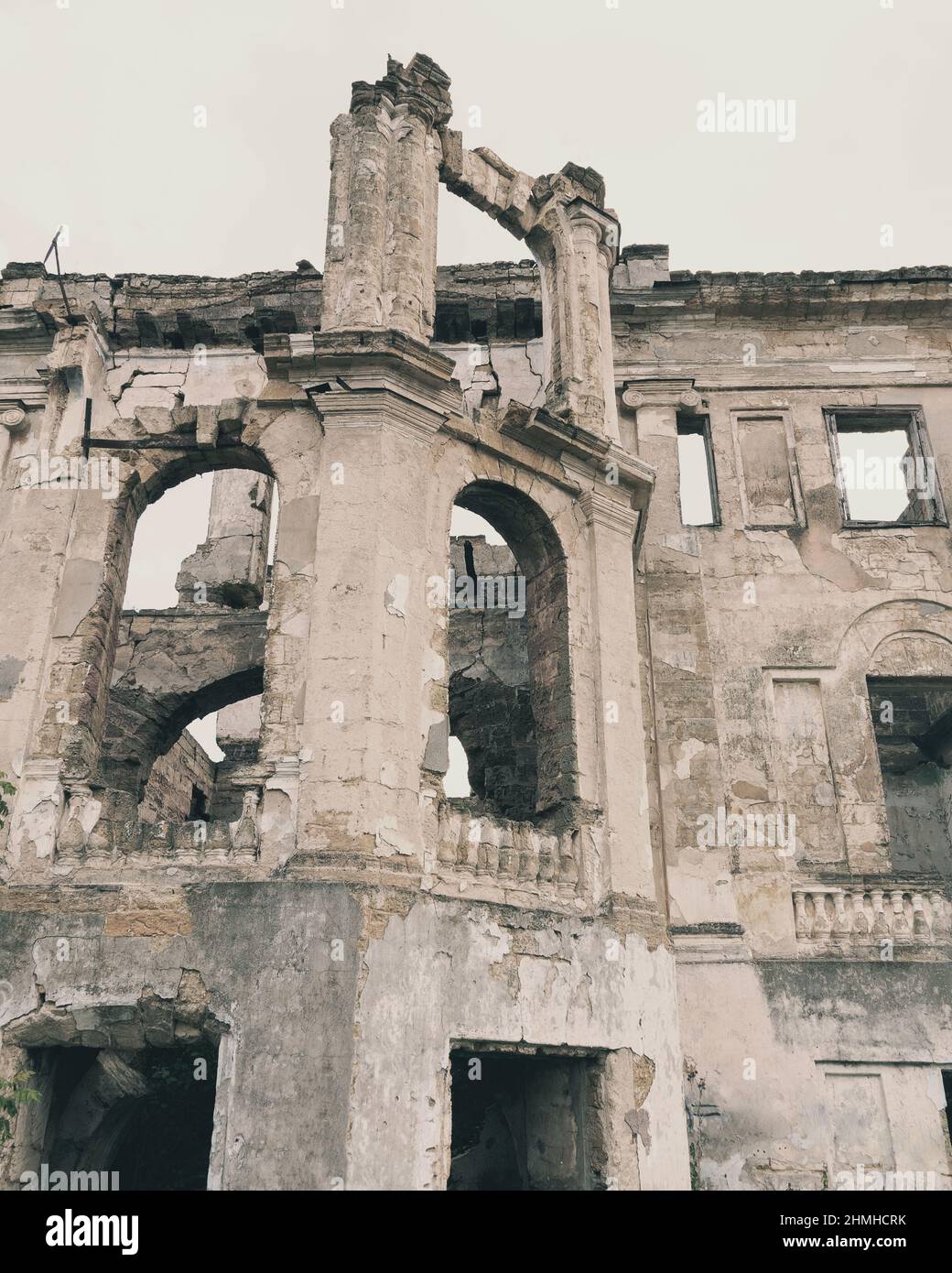 Ruins of an ancient house in Odessa, Ukraine. Historic building ...