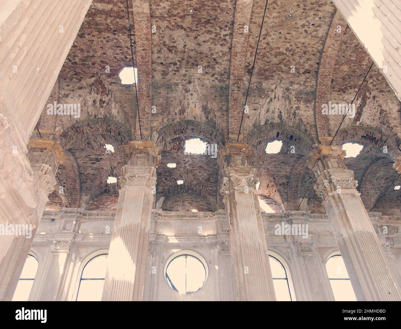 Ruins of ancient Lutheran church in Odessa, Ukraine. Historic building ...