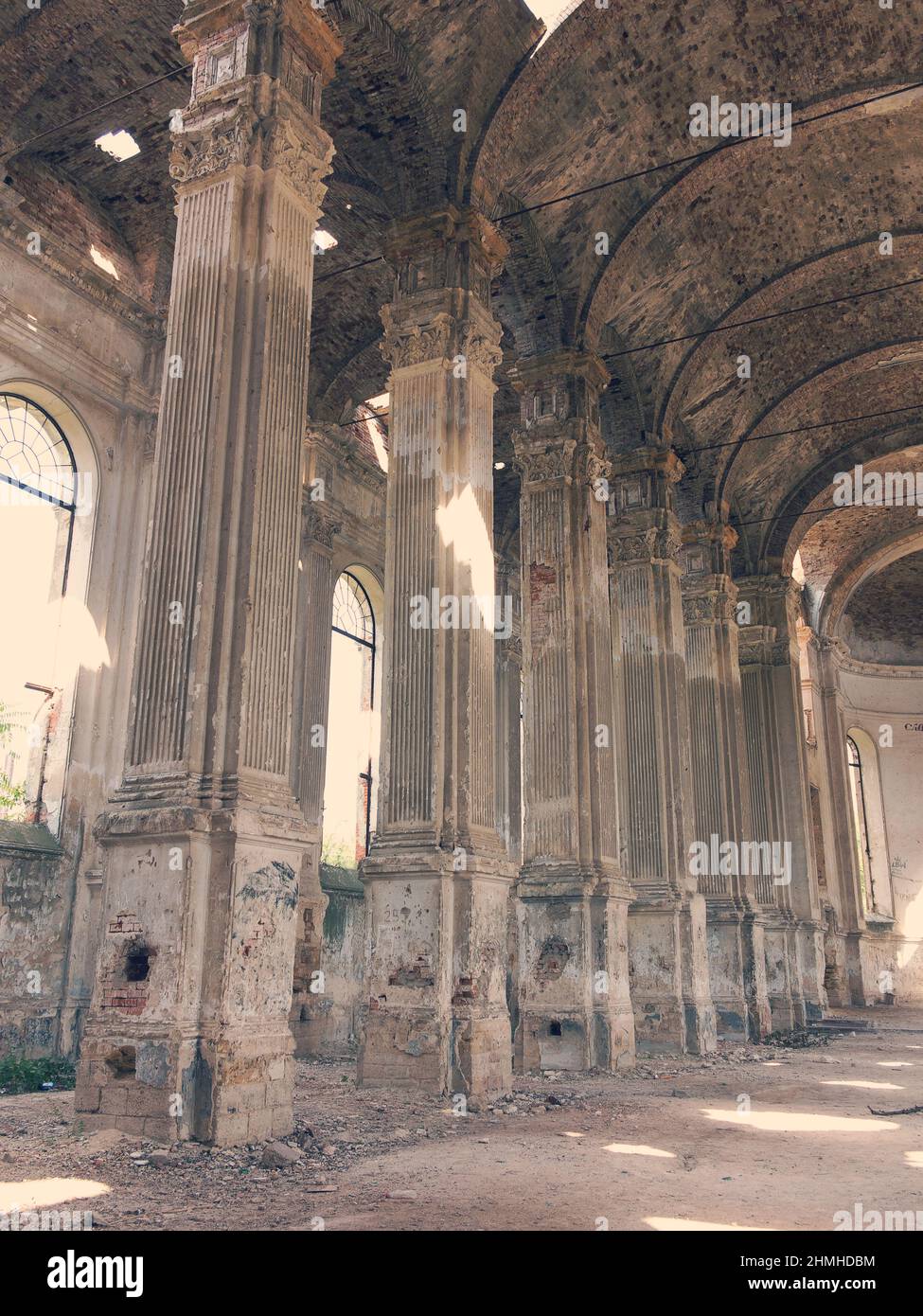 Ruins of ancient Lutheran church in Odessa, Ukraine. Historic building ...
