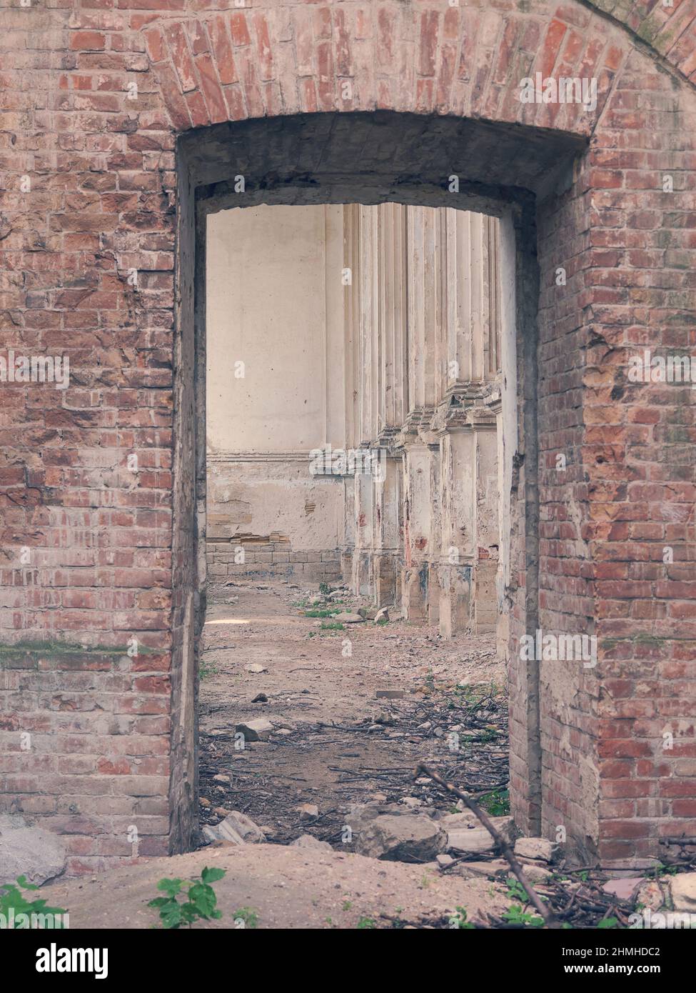 Ruins of ancient Lutheran church in Odessa, Ukraine. Historic building ...