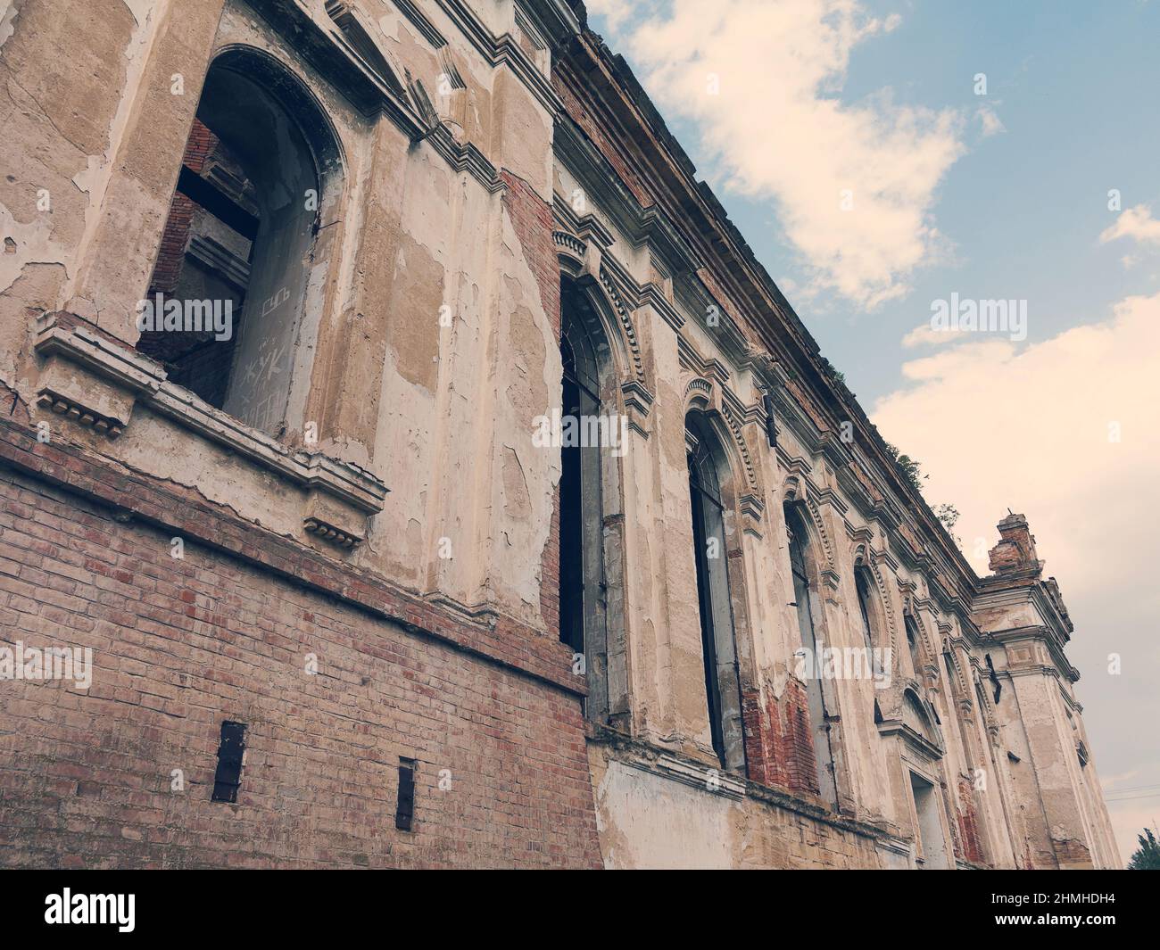 Ruins of ancient Lutheran church in Odessa, Ukraine. Historic building ...