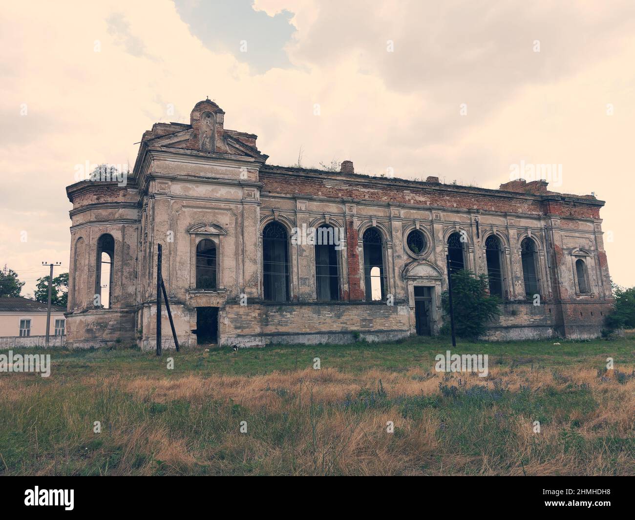 Ruins of ancient Lutheran church in Odessa, Ukraine. Historic building ...
