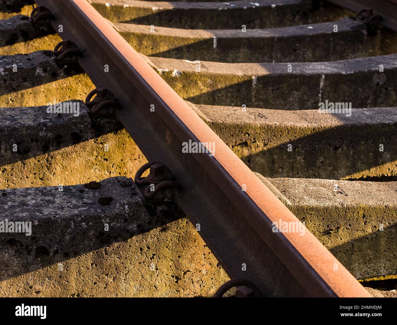 Old rusty train tracks Stock Photo - Alamy